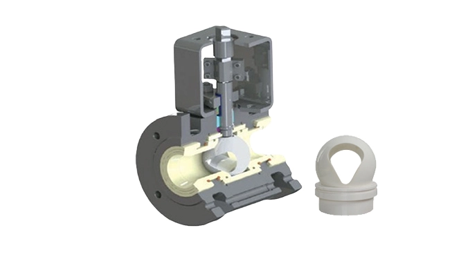 Sun Yeh Ceramic Lined Ball Valves For Flow Control, V Port Ball Valve